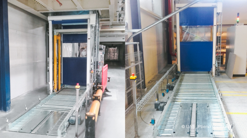 Installation of the electrical and automation part of a pallet elevator ...